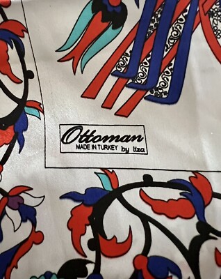 Ottoman by Itza paisley Silk Art Scarf wrap 35” square Made in Turkey ...