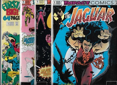 DC IMPACT COMICS LOT OF 4 #1 'S - THE COMET, JAGUAR, WEB, WINTER ...