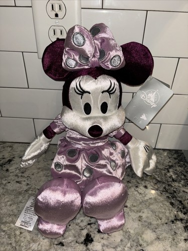 Disney Minnie Mouse Plush Purple Velvet Medium New | eBay
