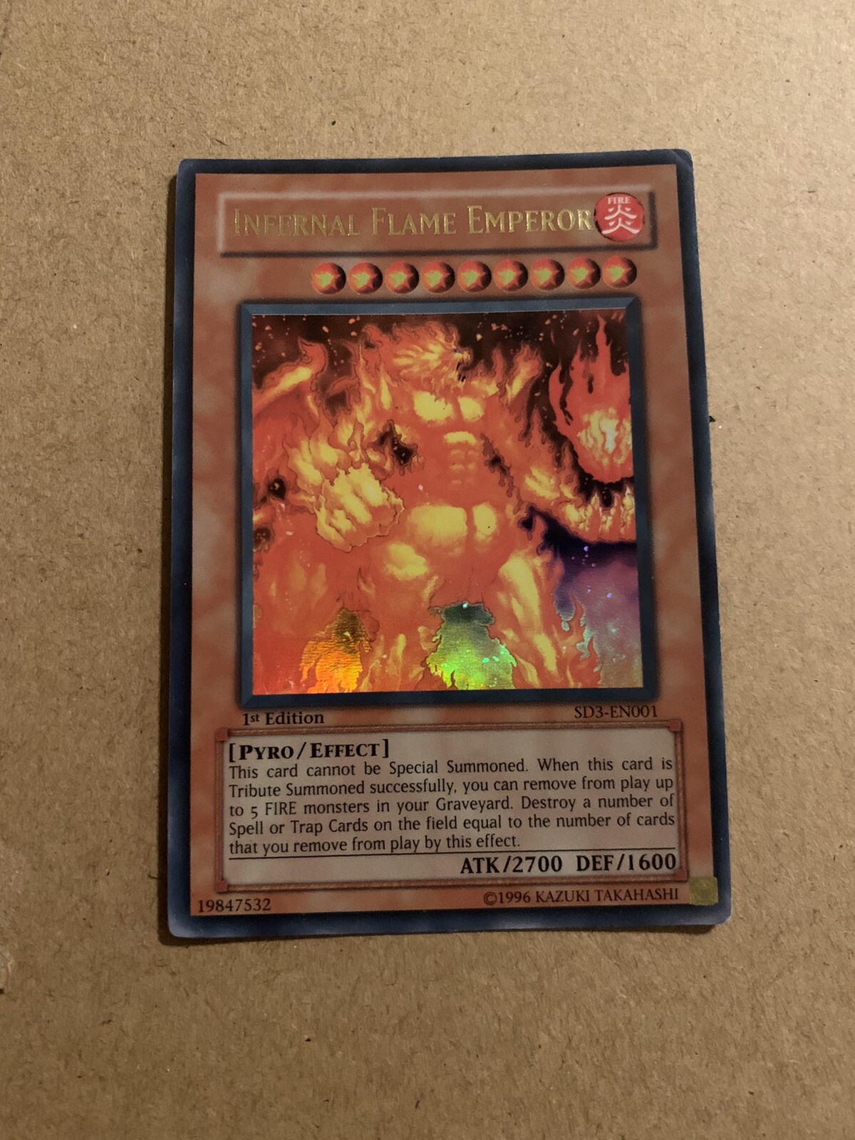 Infernal Flame Emperor SD3-EN001 Ultra Rare 1st Edition YuGiOh | eBay