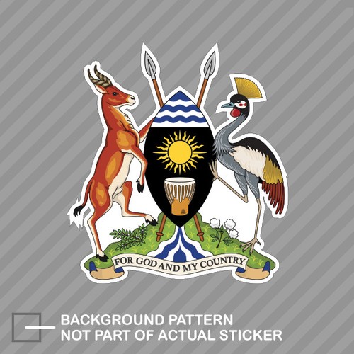 Ugandan Coat of Arms Sticker Decal Vinyl Uganda flag UGA UG | eBay