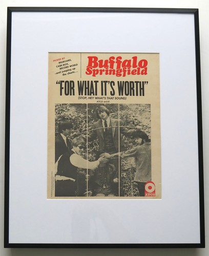 Buffalo Springfield What It's Worth 1967 ad poster framed 42x52cm FREE ...