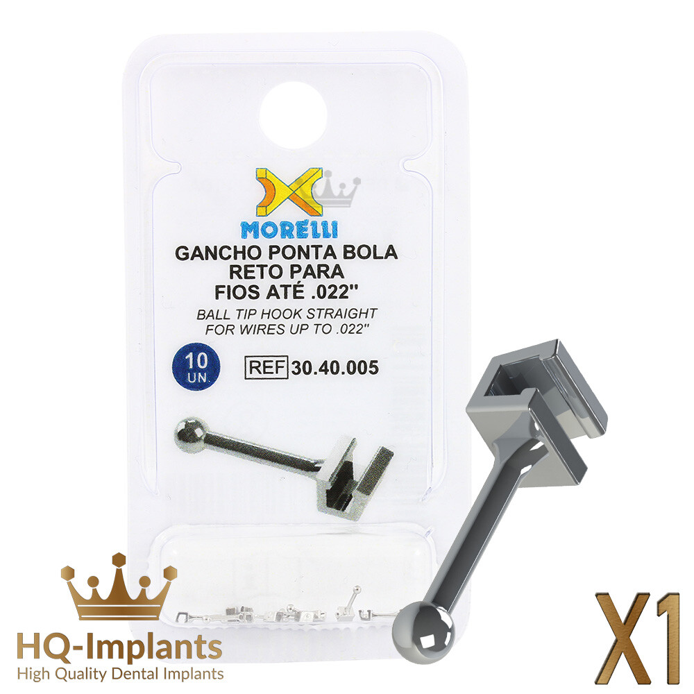 Straight Universal Ball Tip Crimpable Hooks Orthodontic Dental Morelli ...