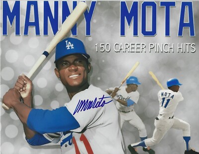 MANNY MOTA Signed 8.5 x 11 Photo Signed REPRINT Baseball LOS ANGELES ...