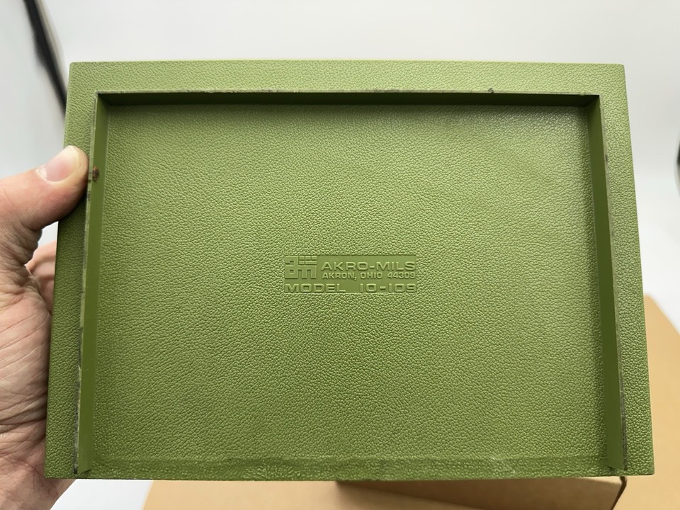 Vintage Akro-Mils 9 Drawer Plastic Storage Cabinet Model 10-109 Olive ...