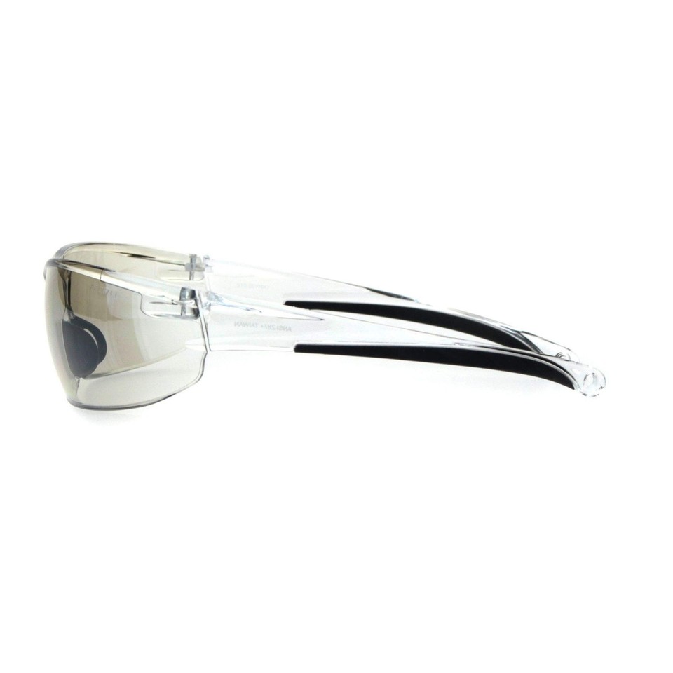 ANSI Z87.1 Wrap Around Mens Shatterproof Safety Glasses Light Grey Lens ...