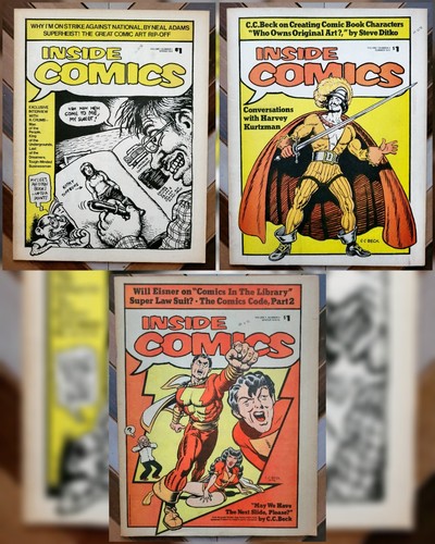 Lot of 3: Inside Comics (Fanzine) 1, 2, 4 1974 Crumb Kurtzman CC Beck ...