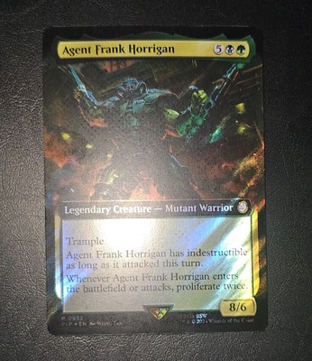 MTG SURGE FOIL EXTENDED ART Agent Frank Harrigan 0933 Fallout Rare NM ...