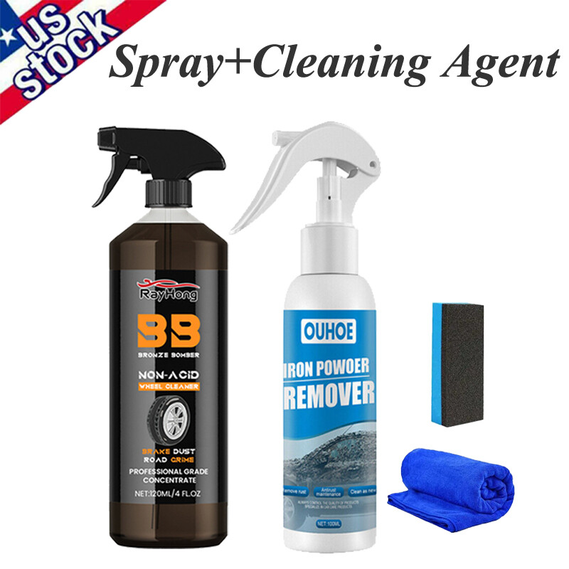 3x OUHOE Car Rust Removal Spray, Car Iron Remover Spray,Iron Powder ...