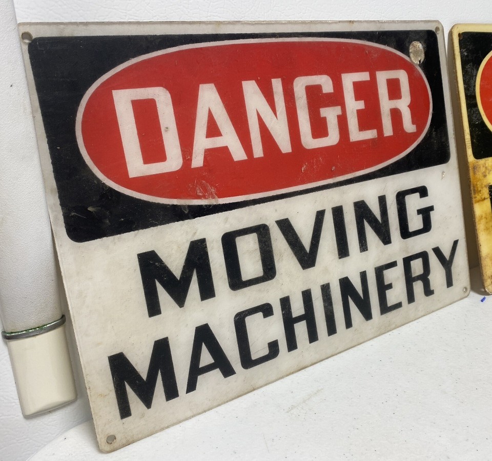 Lot of 2 DANGER Warning Signs (From Drilling Rig Gulf of Mexico) | eBay
