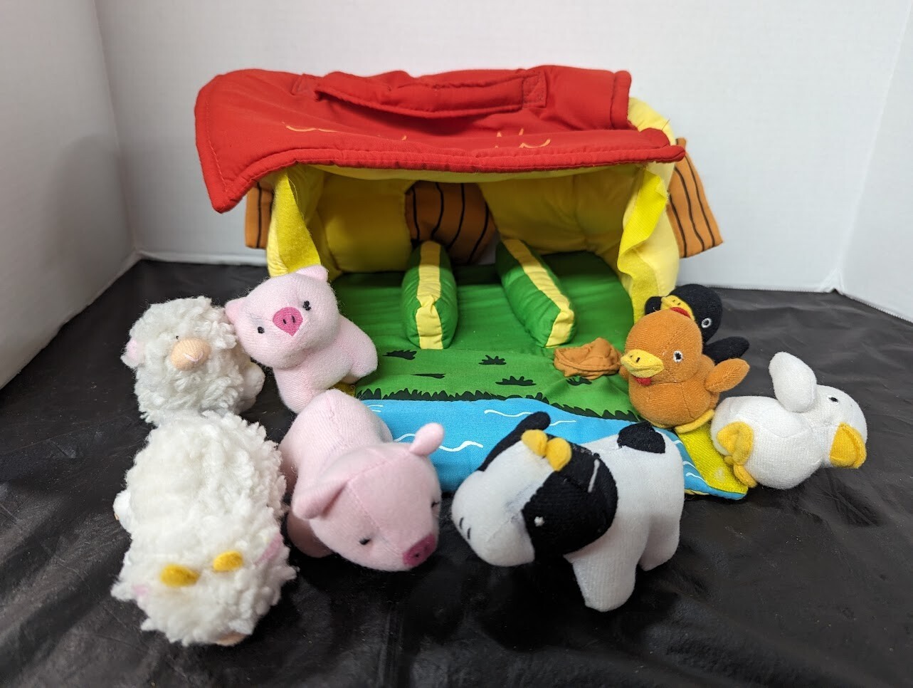 Vintage Beach Lillian & Vernon Plush Barn Stable Plush Farm 7 Animal ...