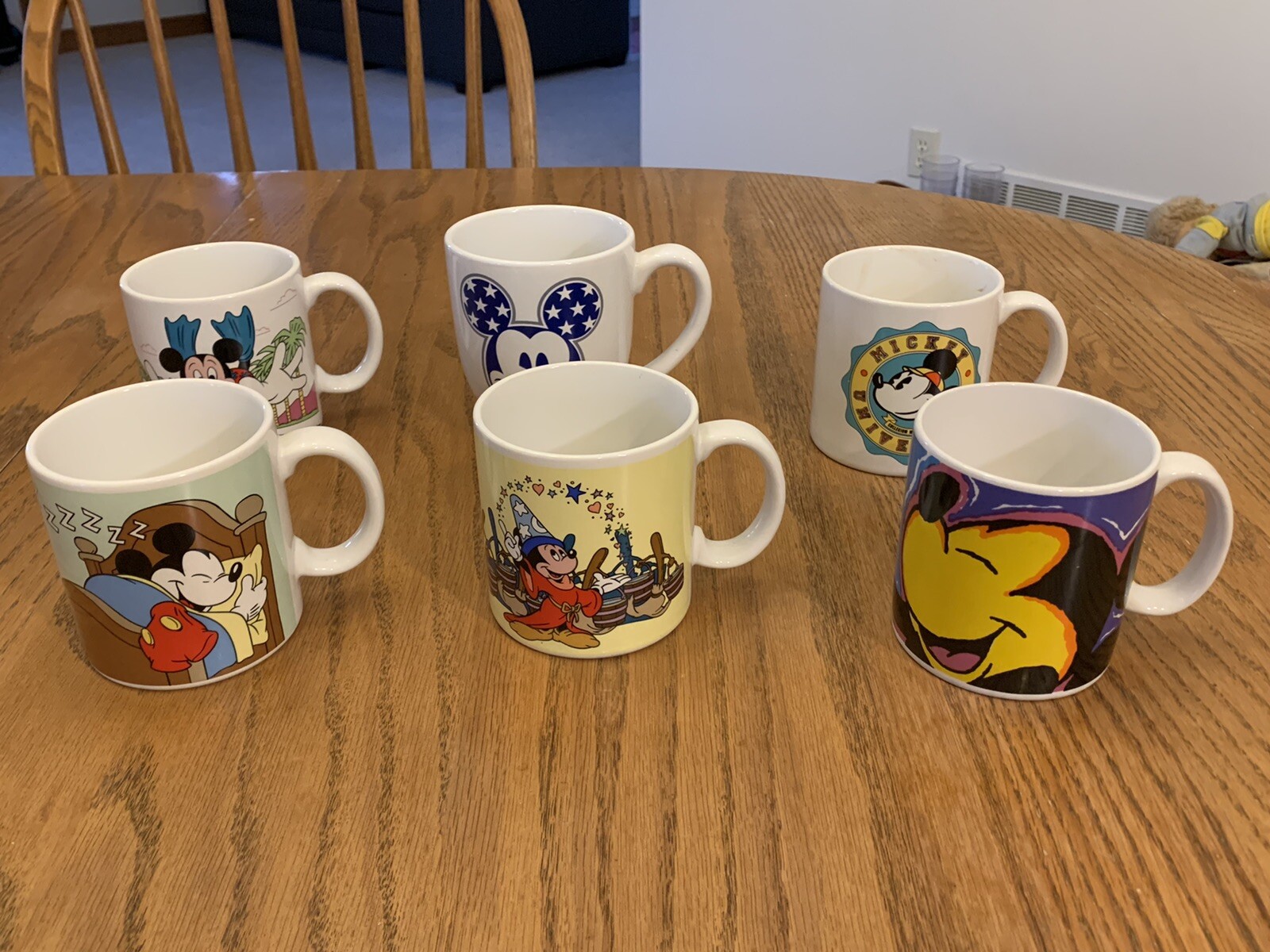 Set of 6 Mickey Mouse Coffee Mug Applause Brand | eBay