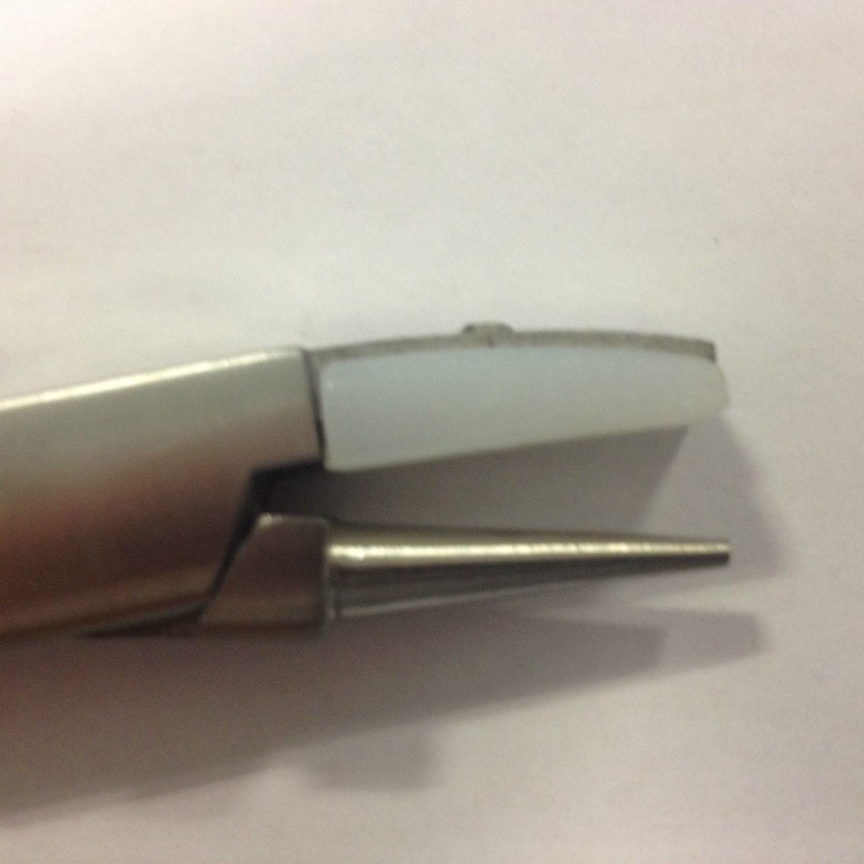 ROUND NOSE & FLAT NYLON JAWS PLIERS JEWELLERY BEAD WIRE WORK TOOL ...