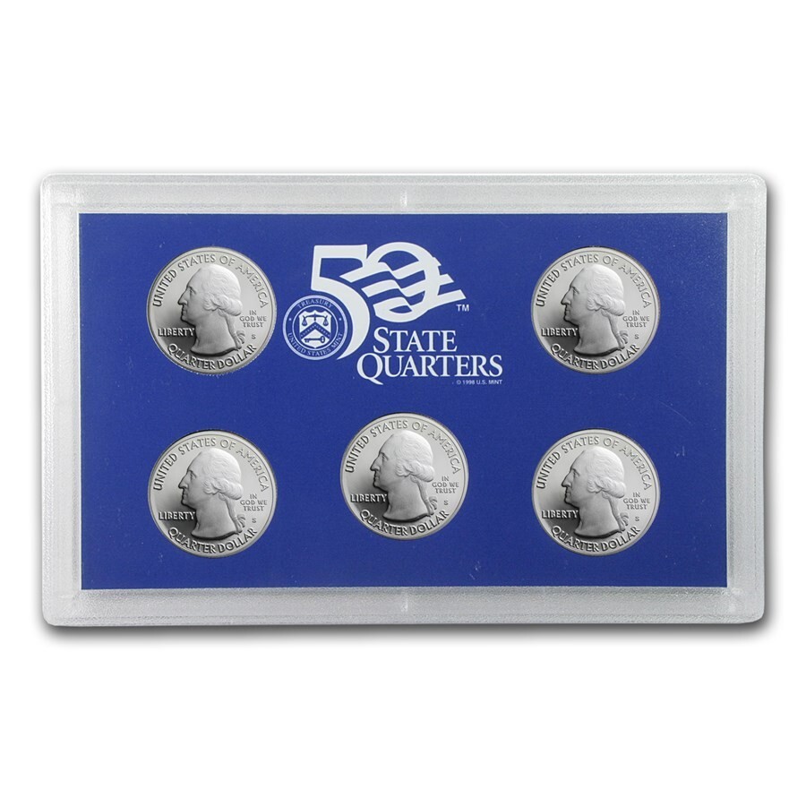 2008 S - 50 State Quarters Series - 5 Clad Quarter Proof Set | eBay