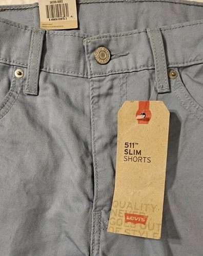 Levis 511 Slim Stretch Shorts 34x11 Blue NEW With Tags | eBay