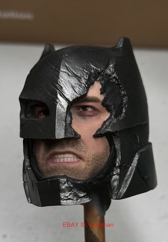 Custom Ben Affleck Bruce Wayne Armor Battle Damage Ver. 1/6 Figure Head ...