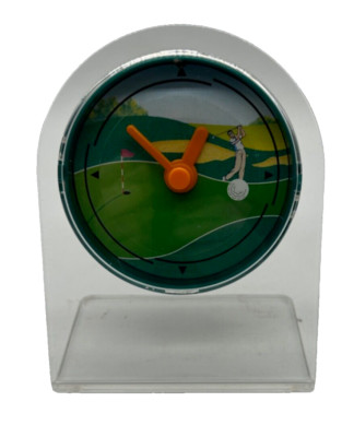 New Cute Round Golf Themed Desk/Table/Shelf Clock - 5.5" Tall, Moving ...