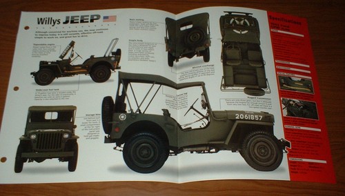 1942 Willys Ford GPW Jeep Brochure Spec Info 42 43 44 45 WWII US ARMY Military | eBay