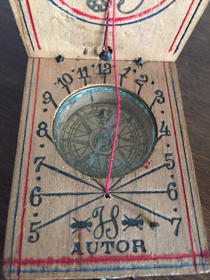 [RARE Artifact] Portuguese Handmade Diptych Dial, Sundial, Compass ...