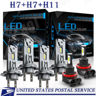 For Mercedes-Benz E350 B200 2007 -2011 LED Headlight Bulbs Fog Lamp ...