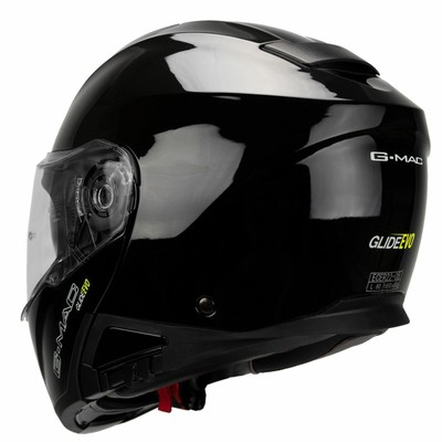 G-Mac Glide Evo Modular Flip Up Front Motorcycle Helmet Gloss Black ...