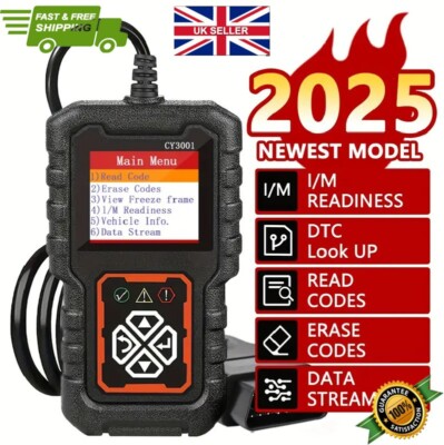 OBD2 Fault Code Reader Universal Car Diagnostic Tool Check Engine ODB 2 ...