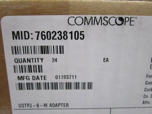 BOX OF 24 COMMSCOPE USTPJ-6-M ADAPTER 760238105 NEW SEALED SEE PHOTOS ...