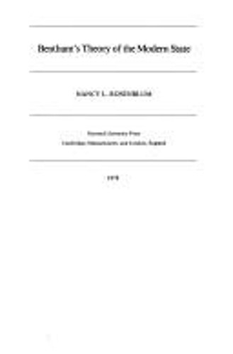 Bentham's Theory of the Modern State Hardcover Nancy L. Rosenblum ...