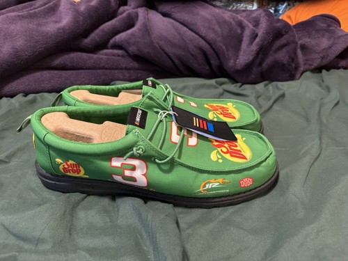 Hey Dude Wally Nascar Dale Earnhardt JR Green Multi Casual Slip On Shoe ...