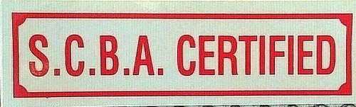 S.C.B.A. CERTIFIED Highly Reflective Decal - 1 1/4" x 4 1/4" - SCBA ...