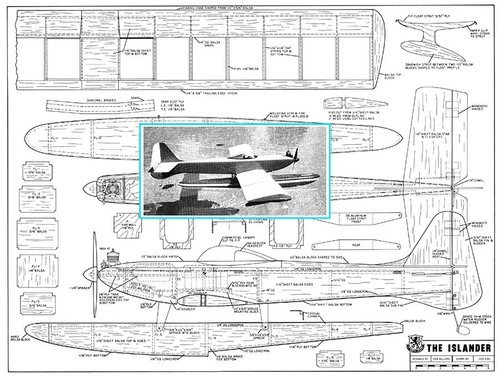 Model Airplane Plans (RC): ISLANDER 48" Floatplane for .10 by Ken ...
