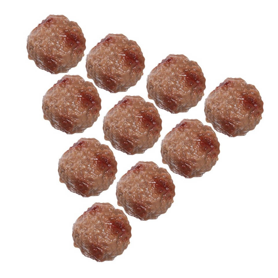 10 PCS Meatball Fake Food Realistic for Display Beef Restaurant Prop ...