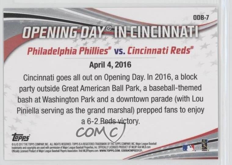 2017 Topps Opening Day Opening Day Cincinnati Reds #ODB-7 | eBay