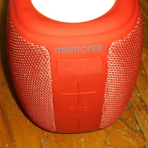 Memorex Red Wireless Bluetooth Speaker Tested and lights up and works ...