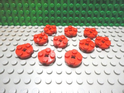 Lego 10 Red 2x2 circular round plate base | eBay