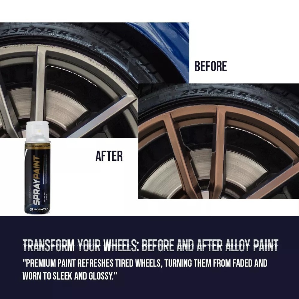Bronze Alloy Wheel Paint Metallic Aerosol Spray Can – 400ml Basecoat 1K ...
