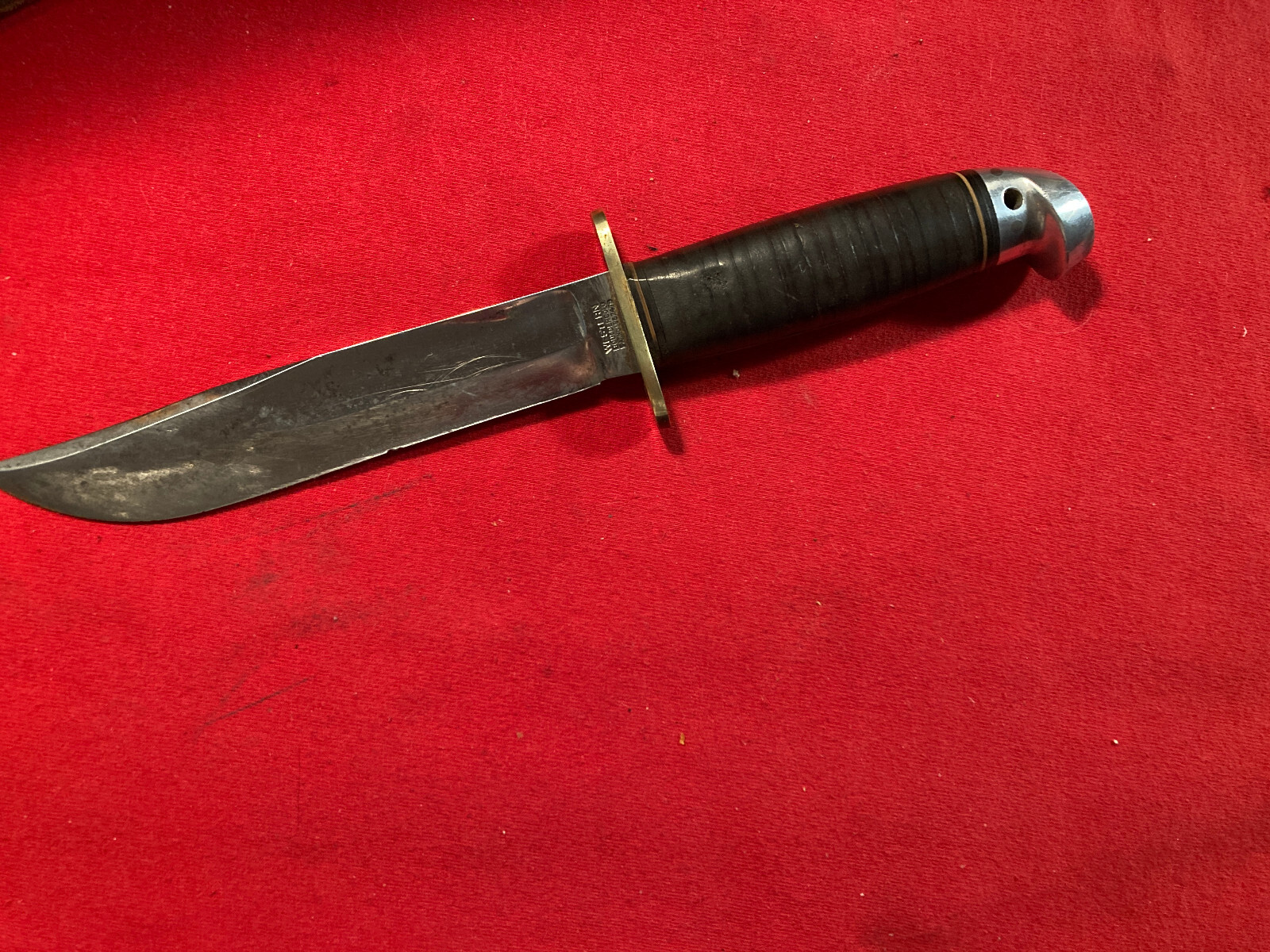 WWII Western Boulder Colo. G46-6 Shark Knife W/Orig Double Stitch ...