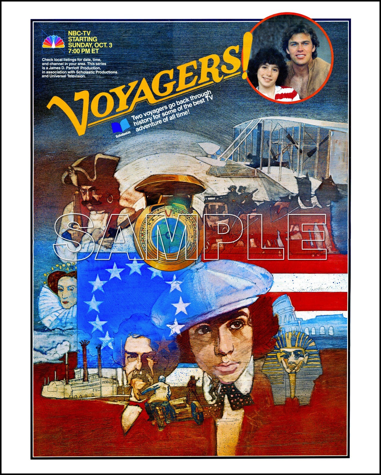 VOYAGERS! 8X10 Photo 01 JON-ERIK HEXUM & MEENO PELUCE poster art repro ...