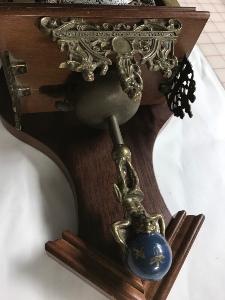 Vintage Dutch Antique Nu Elck Syn Sin Pendulum Atlas Wall Clock Zaanse ...