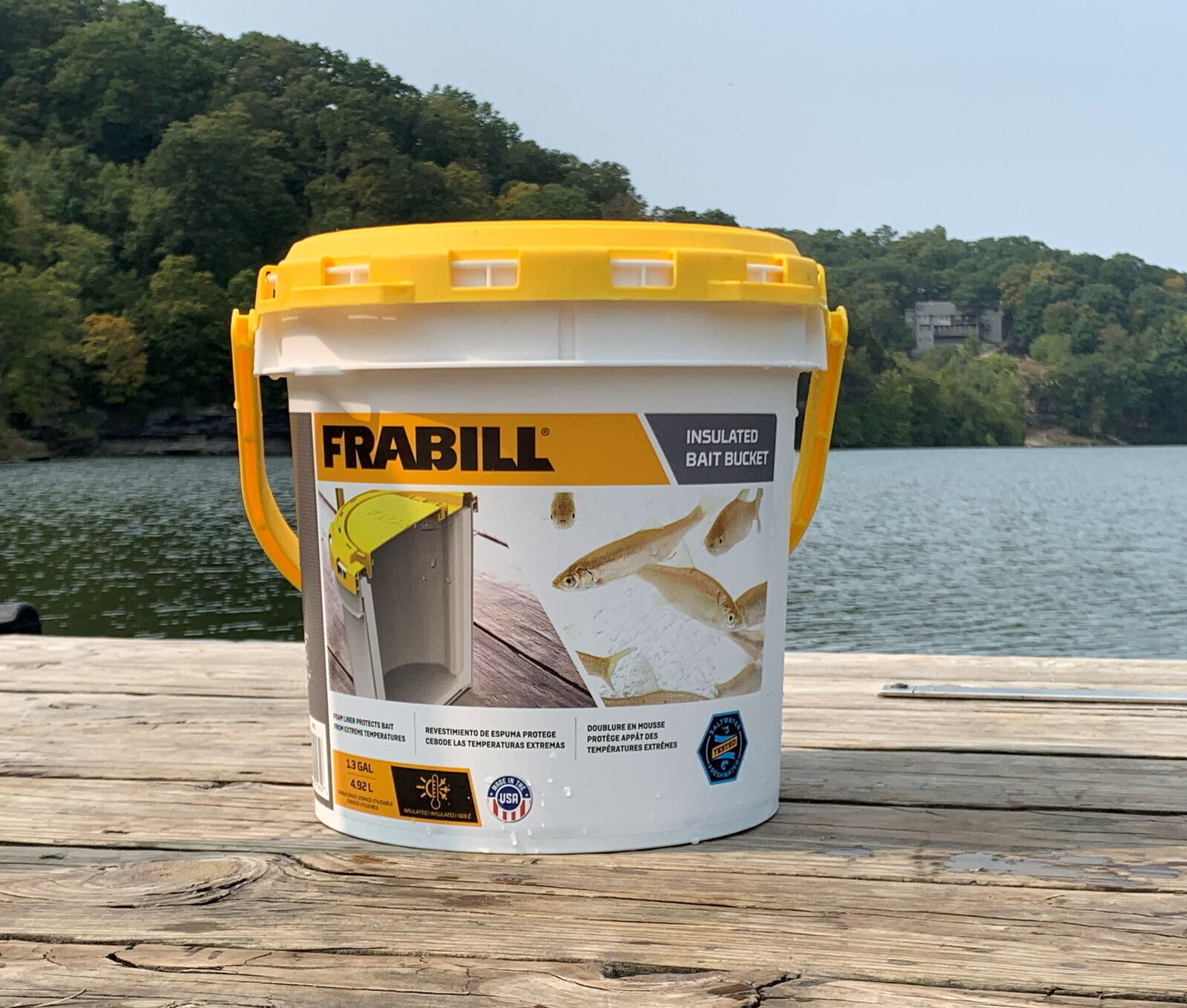 8 Qt Insulated Bait Buckets Foam Lined Liner Aerator Hose Hole Fishing ...