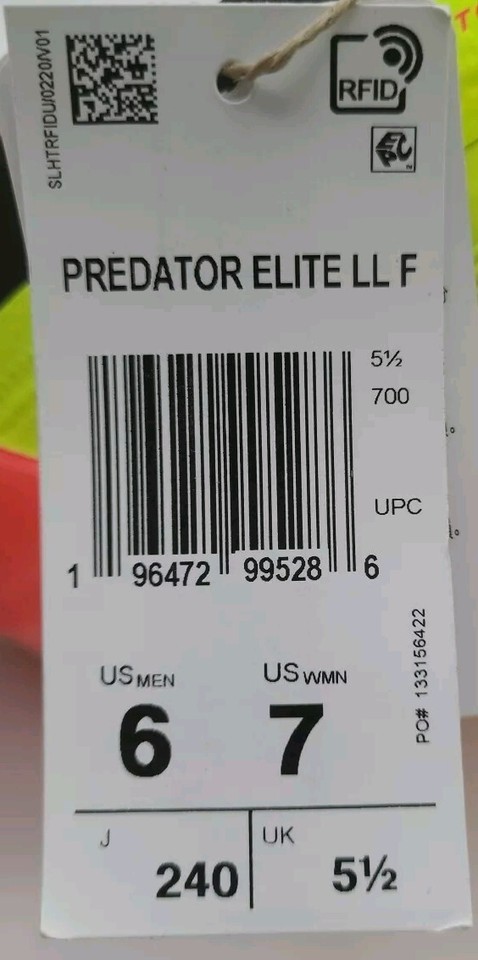 Adidas Predator Elite Laceless FG Men's Size 6 Solar Yellow Soccer ...