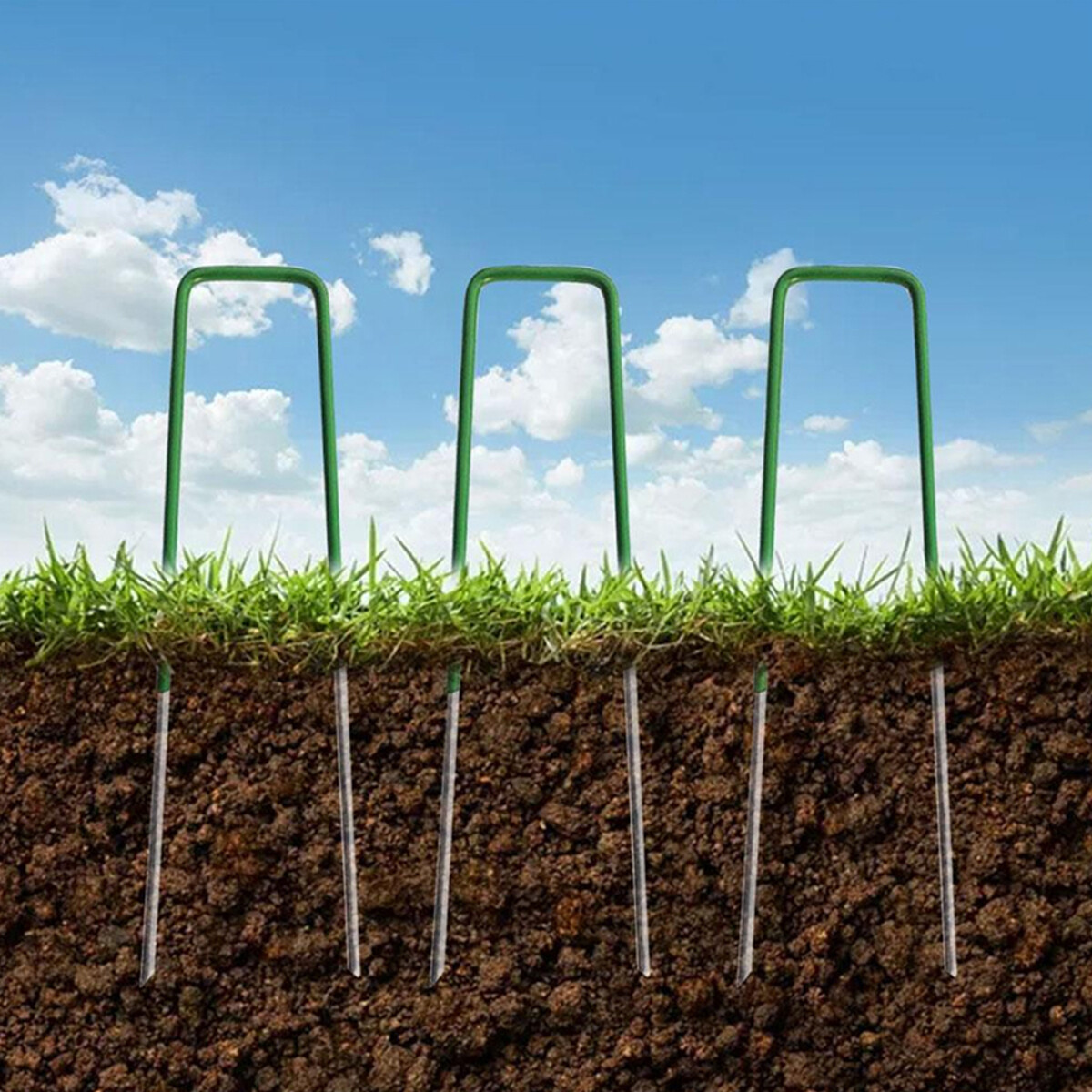 Artificial Grass Pegs Half Green U Pins Galvanised Steel U Pegs ...