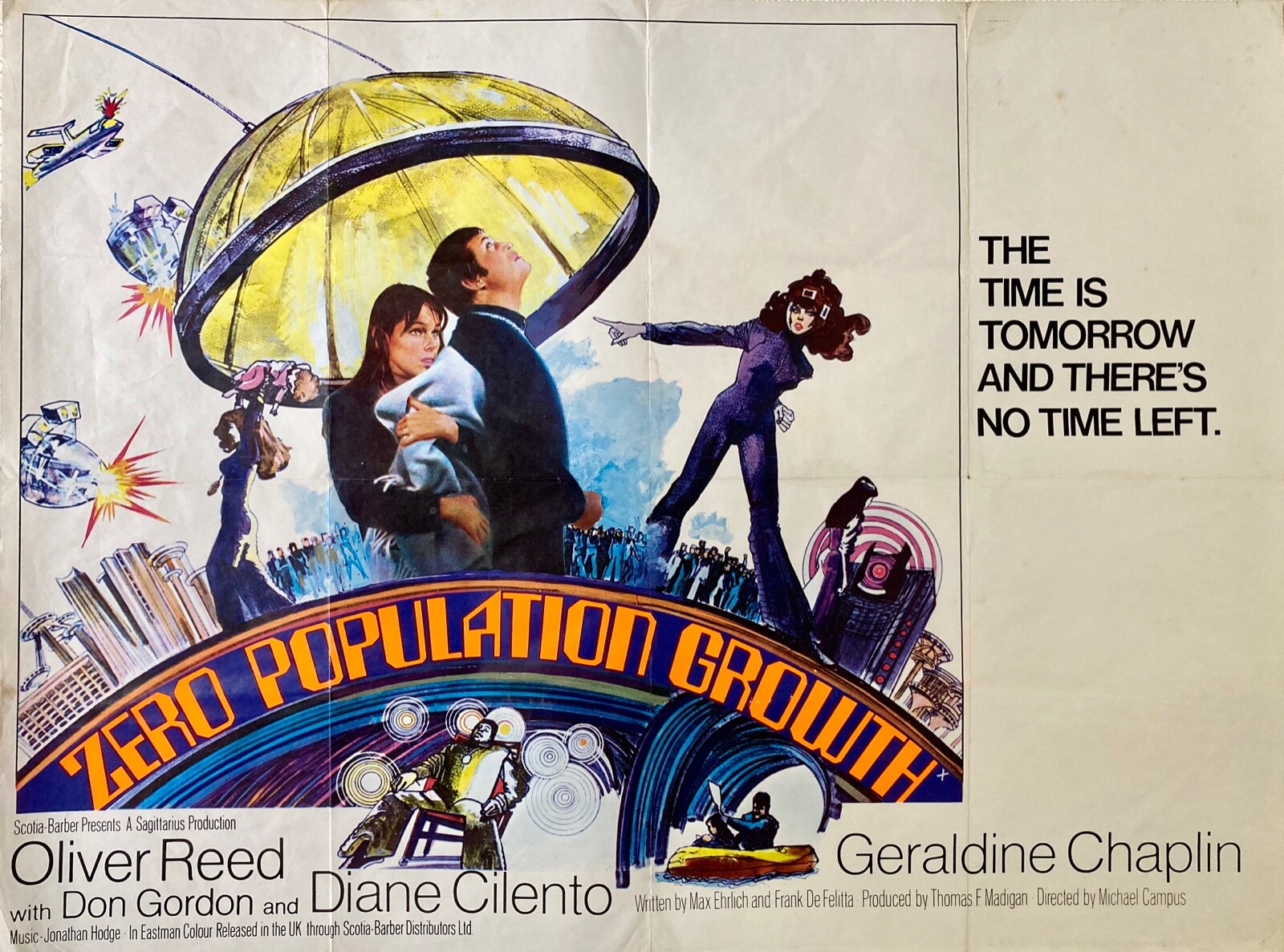 Z.P.G. Zero Population Growth Original 1972 Quad Poster Oliver Reed | eBay