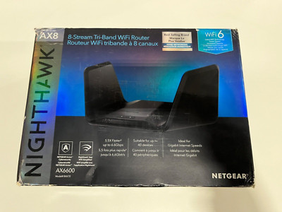 NETGEAR Nighthawk RAX70 AX8 8-Stream Tri-Band AX Wi-Fi 6 Router | eBay
