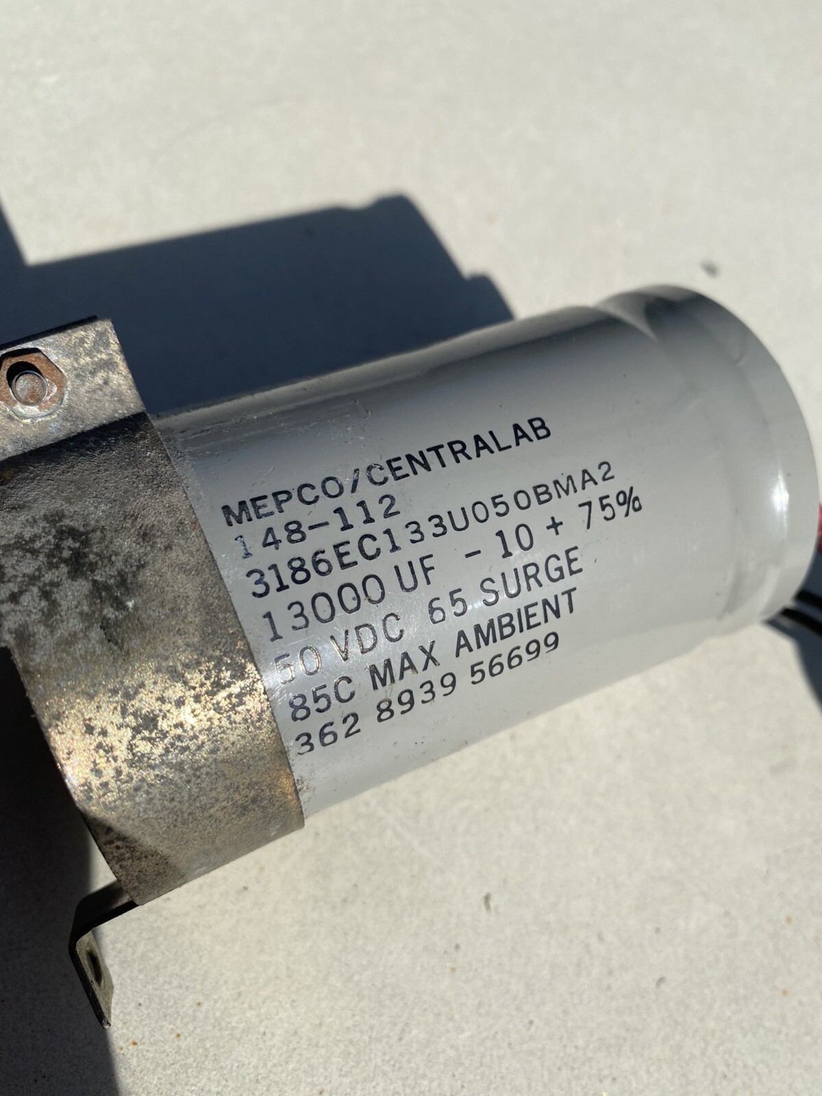 QTY-2 Mepco / Centralab Aluminum Capacitor 13000uF 50VDC ...