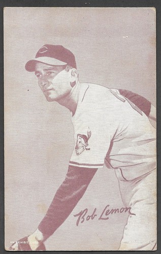1947-66 EXHIBIT SUPPLY COMPANY Bob Lemon CLEVELAND INDIANS VG C | eBay