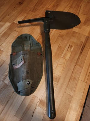 Vtg Military U.S. ARMY Trenching Shovel And Pick Tool Wooden Handle ...