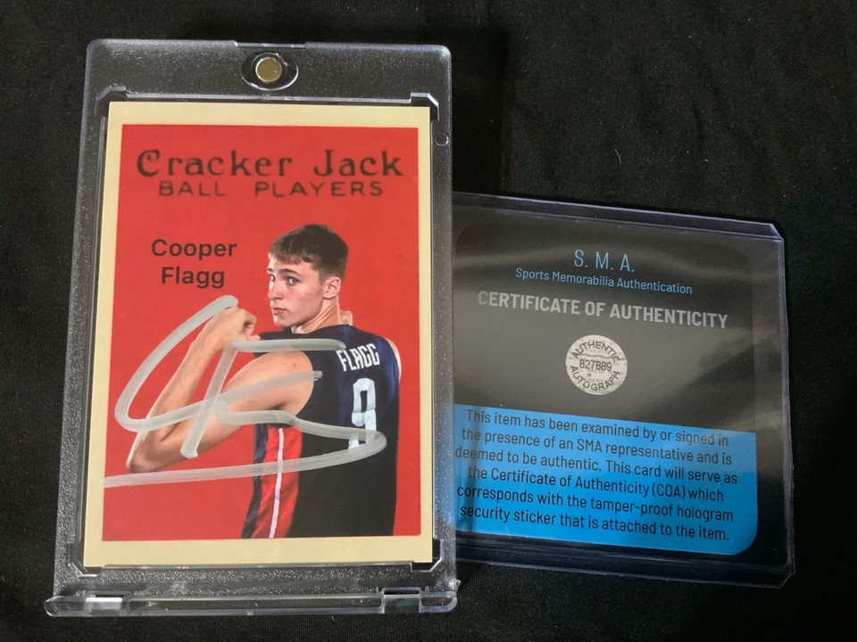 Cooper Flagg Autographed Basketball Card -Signed Cracker Jack AUTHENTIC ...