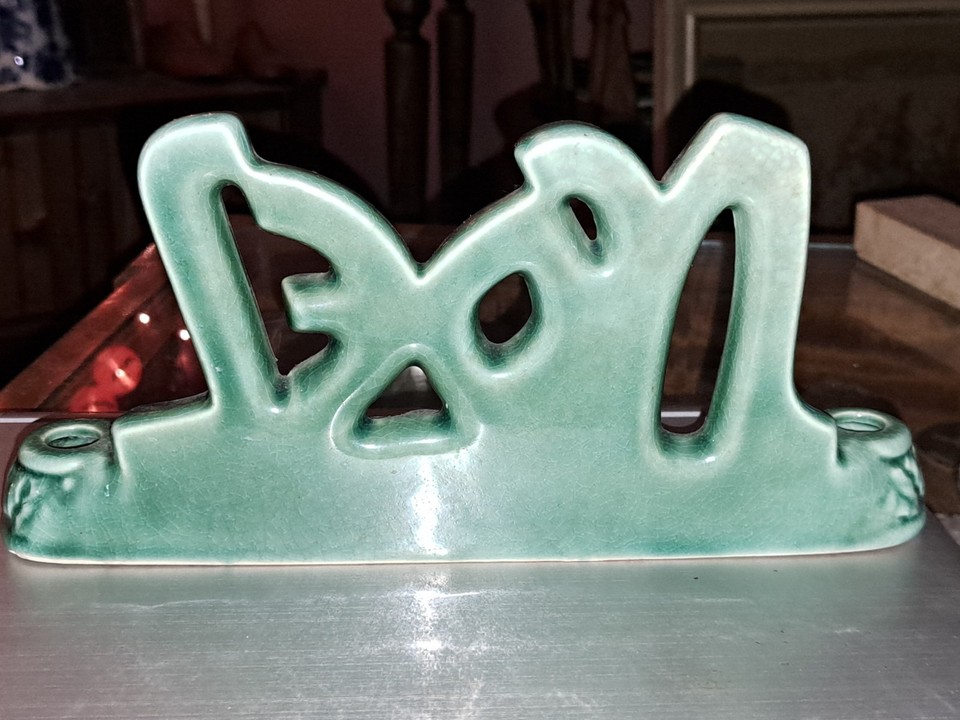 Vintage Ceramic Lipper Mann NOEL Candle Holder MCM Christmas W ...