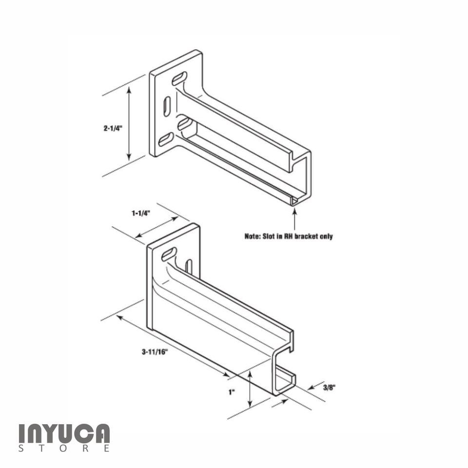 Rear Drawer Track Socket Bracket Side Mounted Drawer Rails Replacement ...